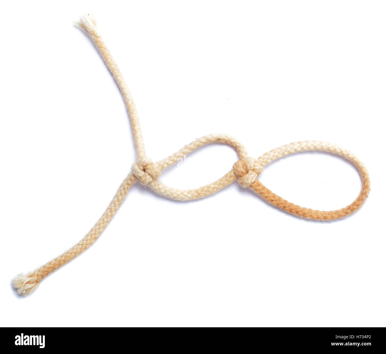 Climbing rope with knots hi-res stock photography and images - Alamy