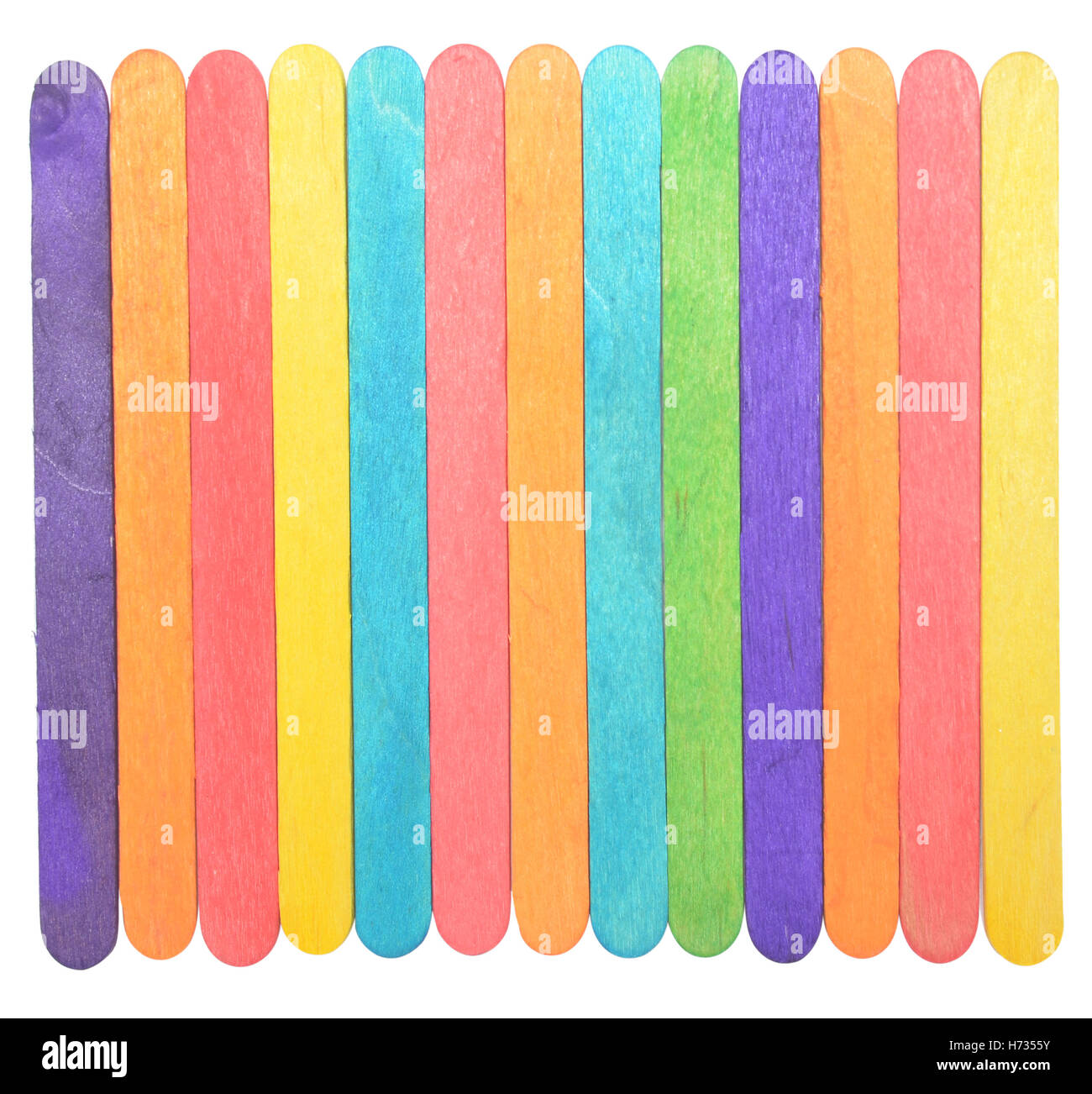 colorful sticks isolated on white background Stock Photo - Alamy