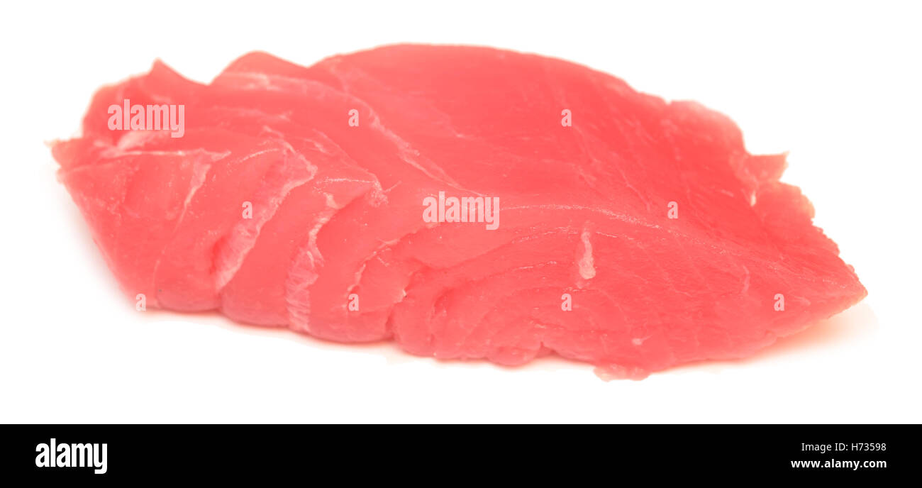 raw meat of tuna isolated on white background Stock Photo - Alamy