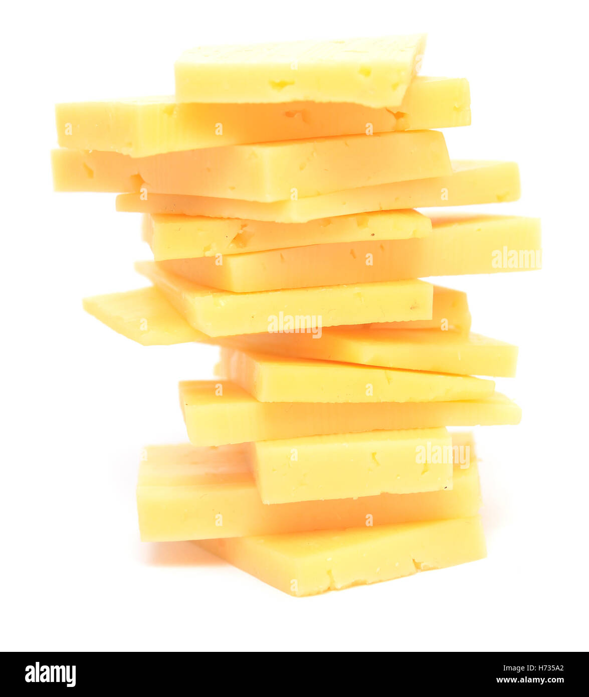 cheese tower isolated on white background Stock Photo - Alamy