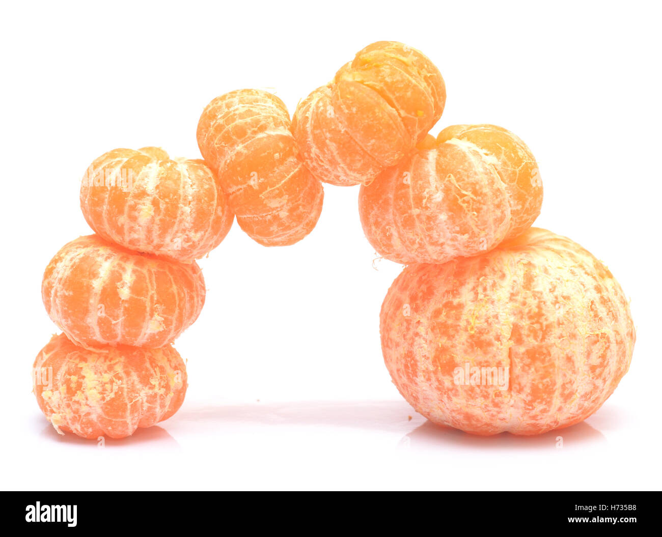 ripe tangerines isolated on white background Stock Photo - Alamy