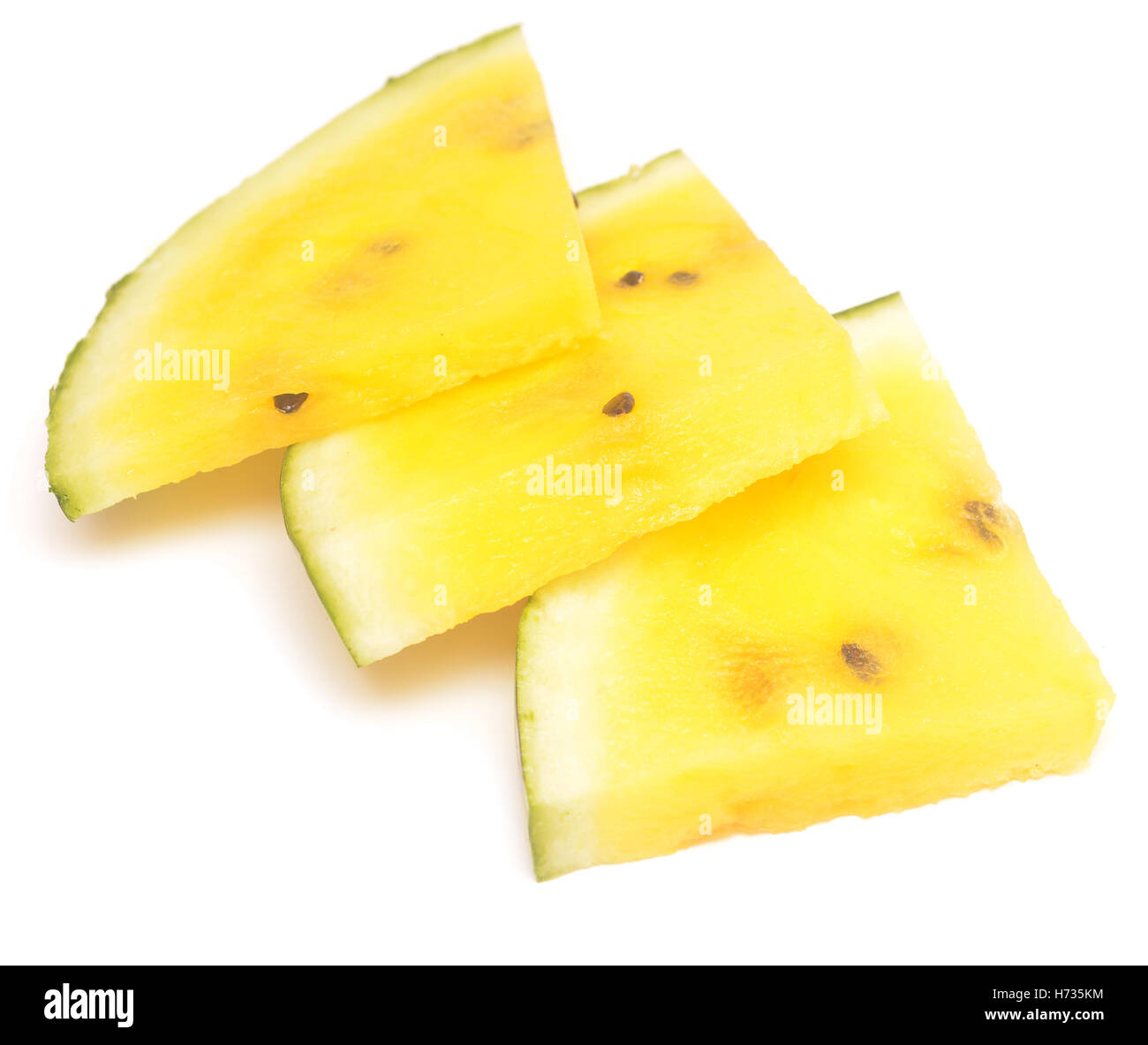 Watermelon slices on yellow hi-res stock photography and images - Alamy