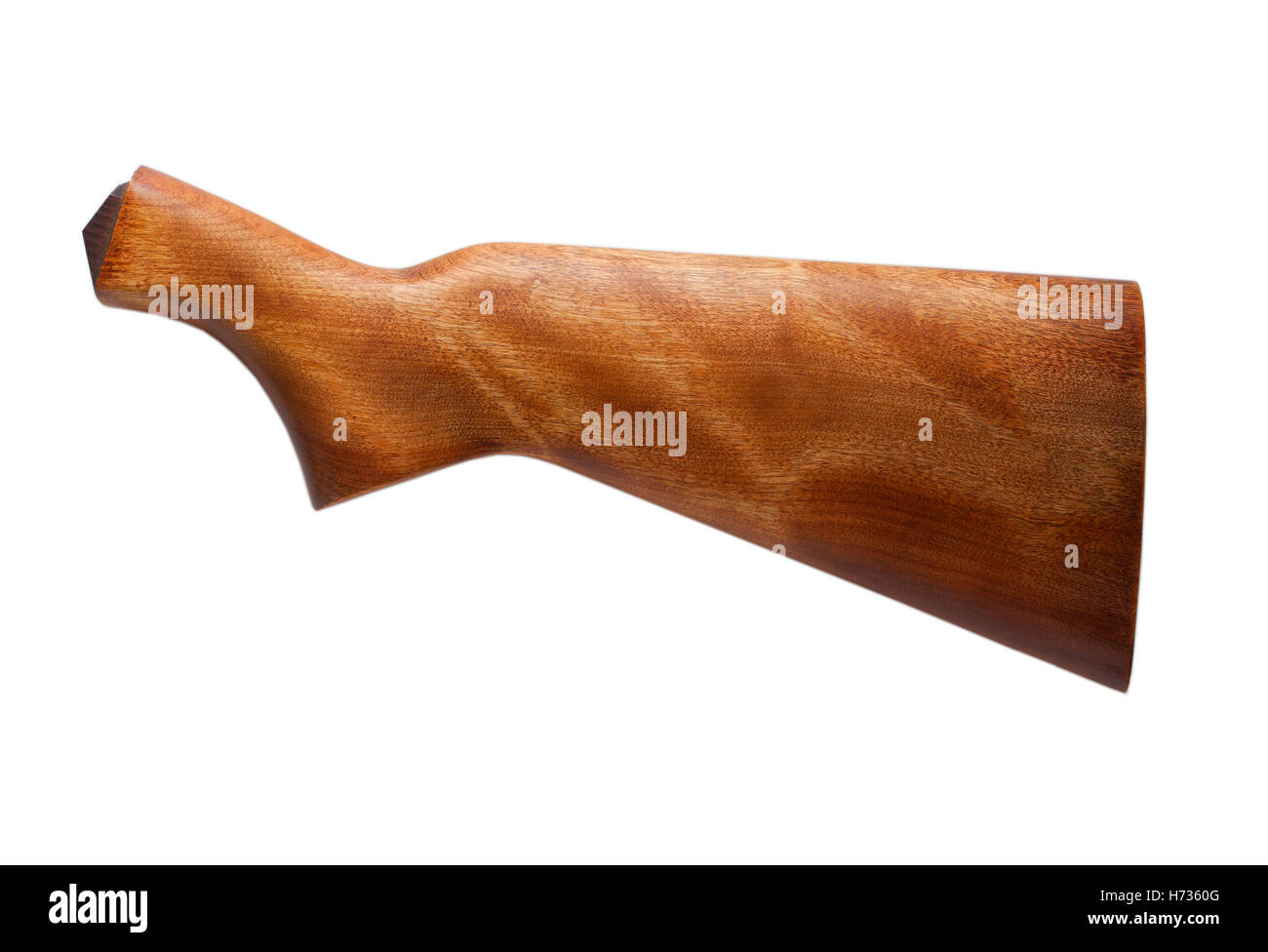 Wood that is at the back of a rifle isolated on white Stock Photo - Alamy
