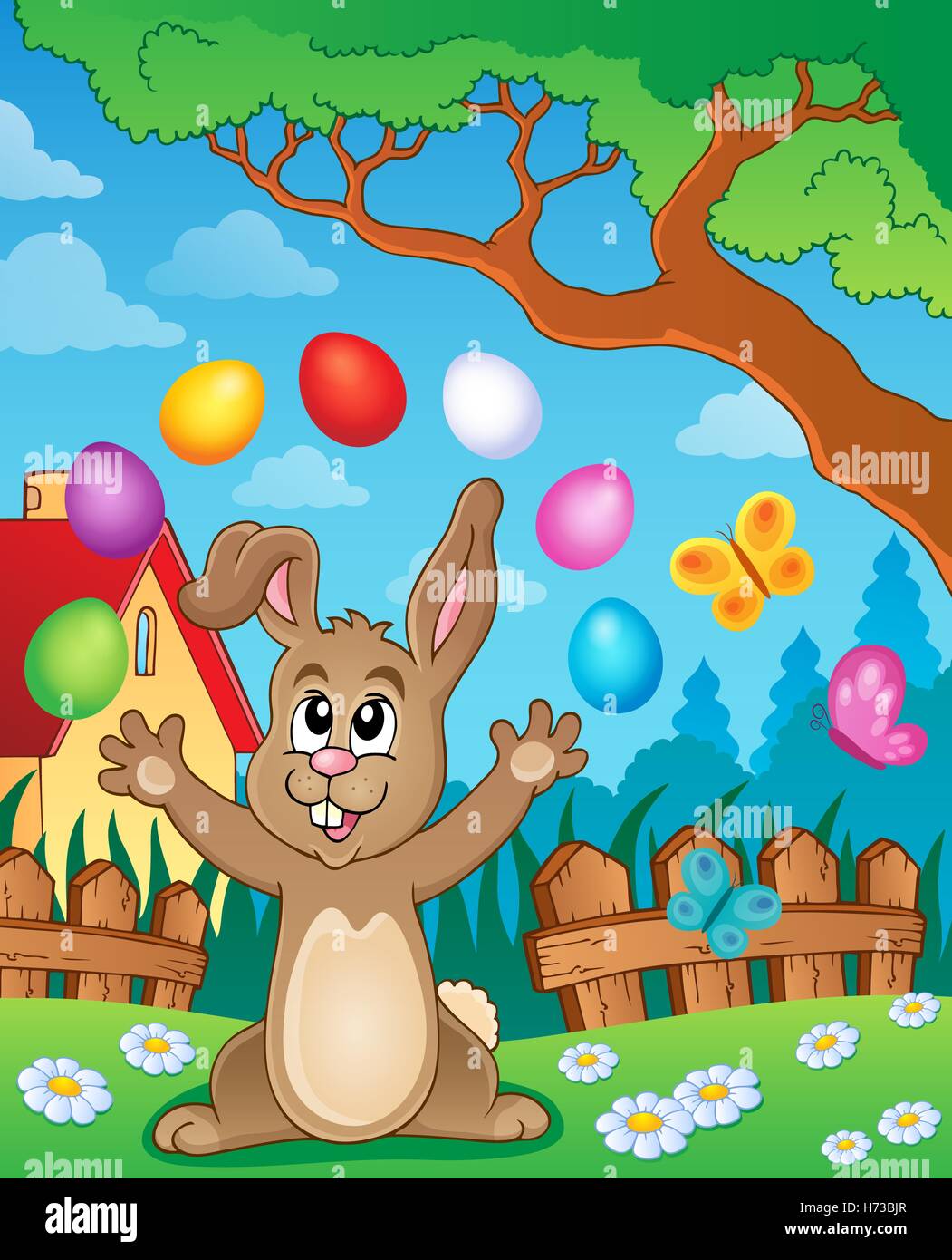 Colour rabbit illustration paint draw hi-res stock photography and ...