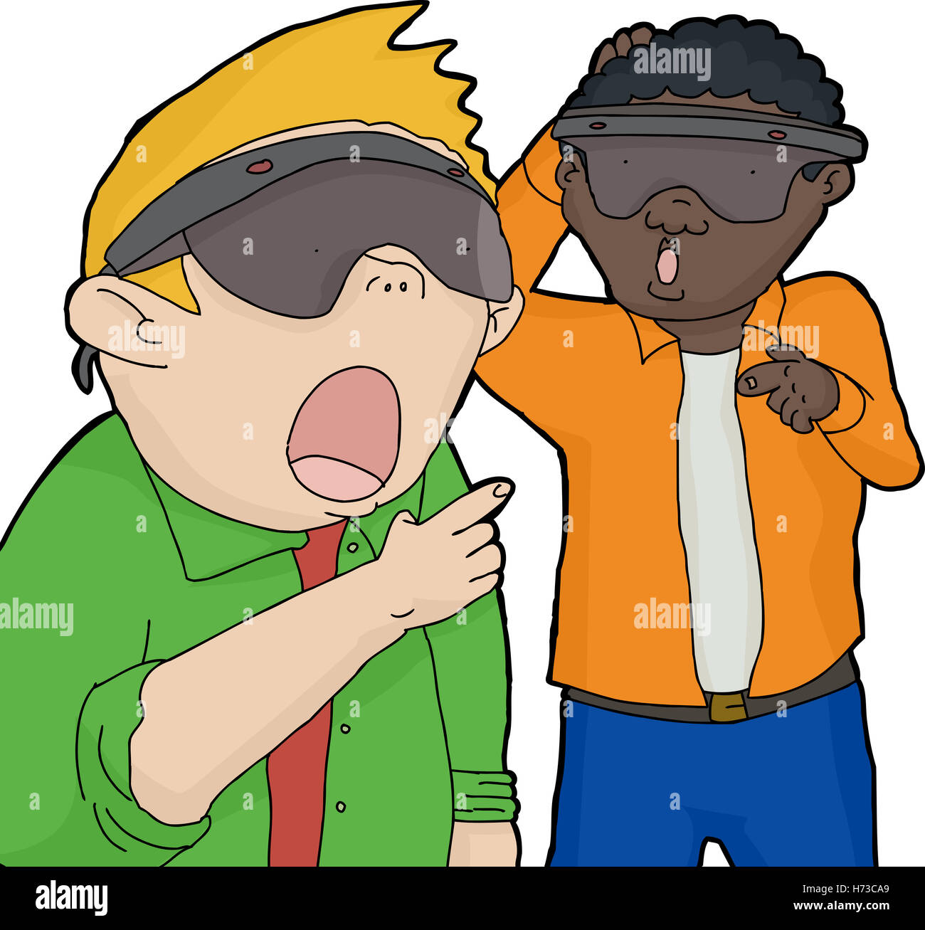 Cartoon man reaching out hand hi-res stock photography and images - Alamy