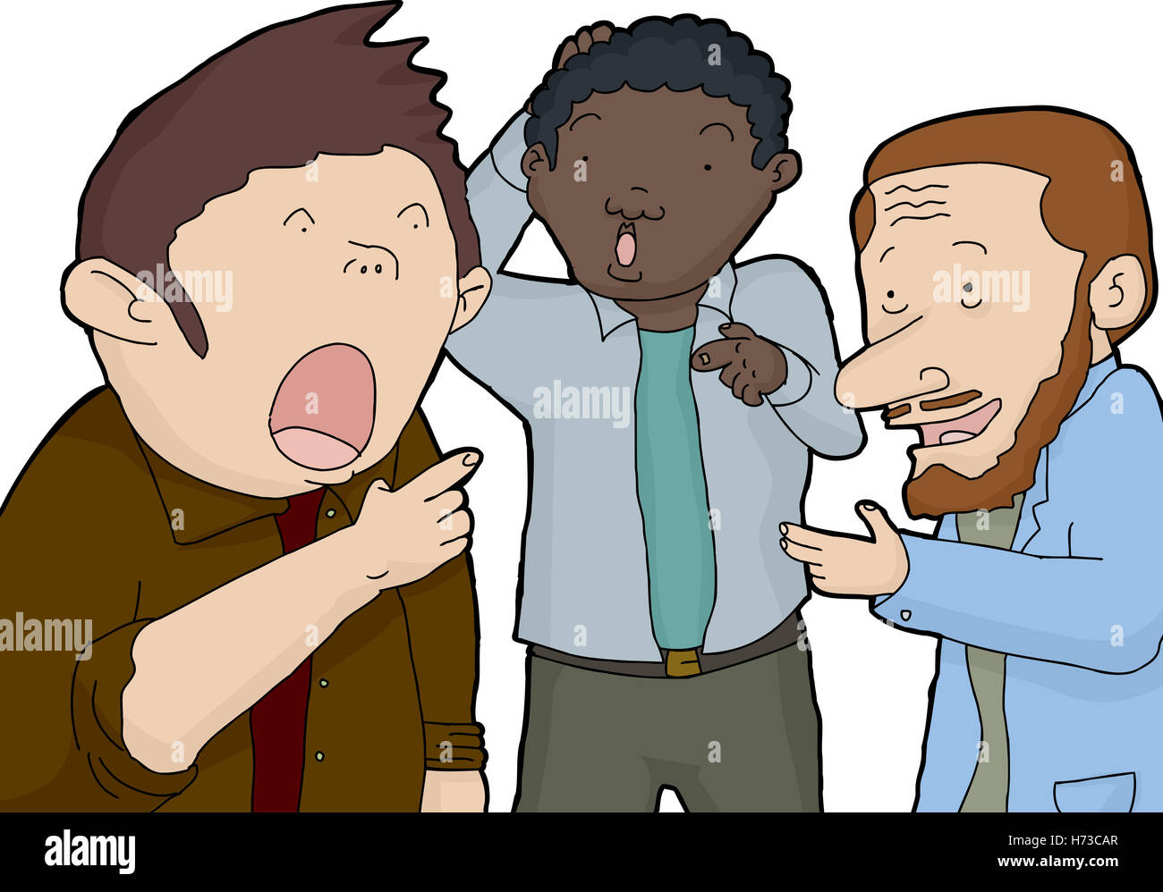 Cartoon man reaching out hand hi-res stock photography and images - Alamy