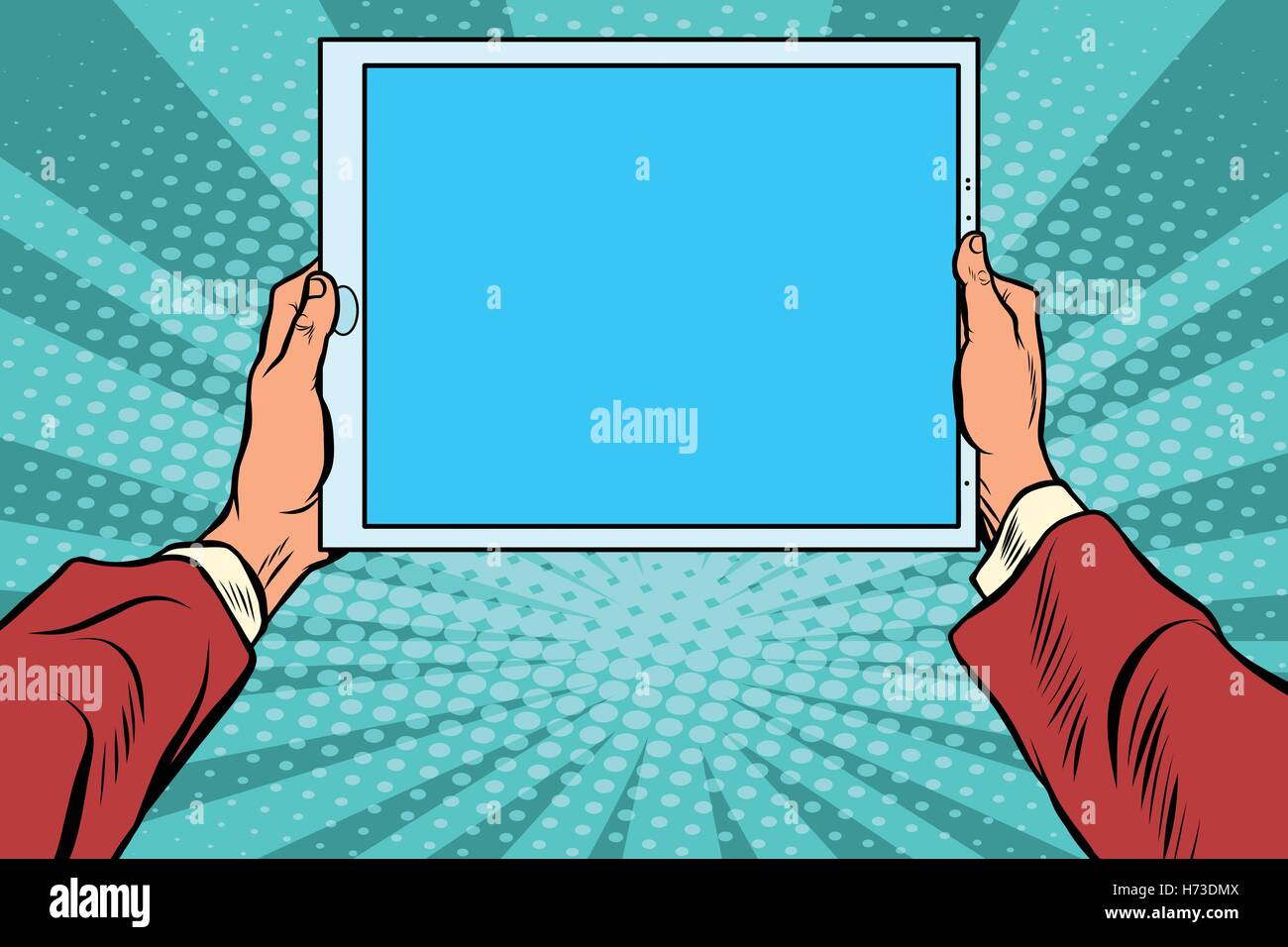 Holding electronic Stock Vector Images - Alamy