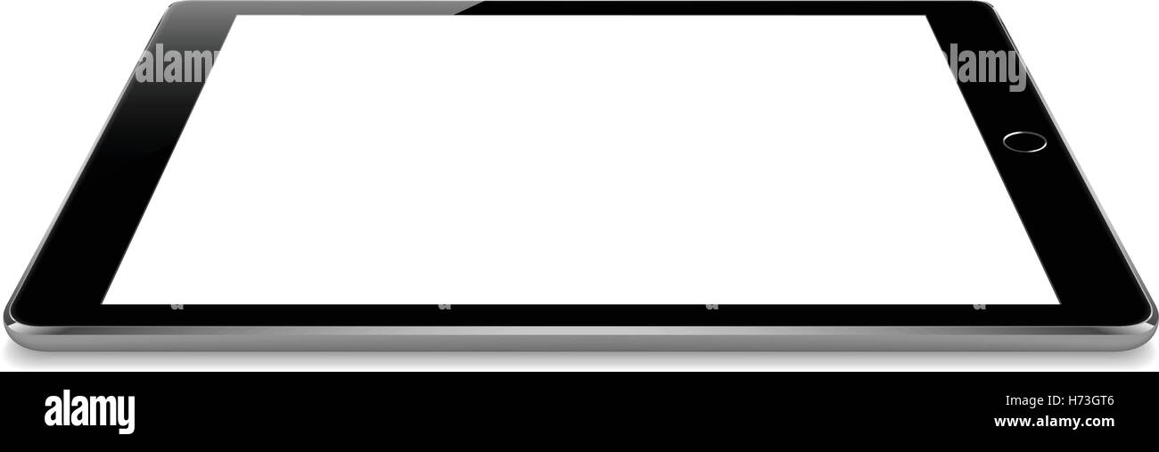 mock up black tablet perspective angle isolated on white vector design ...