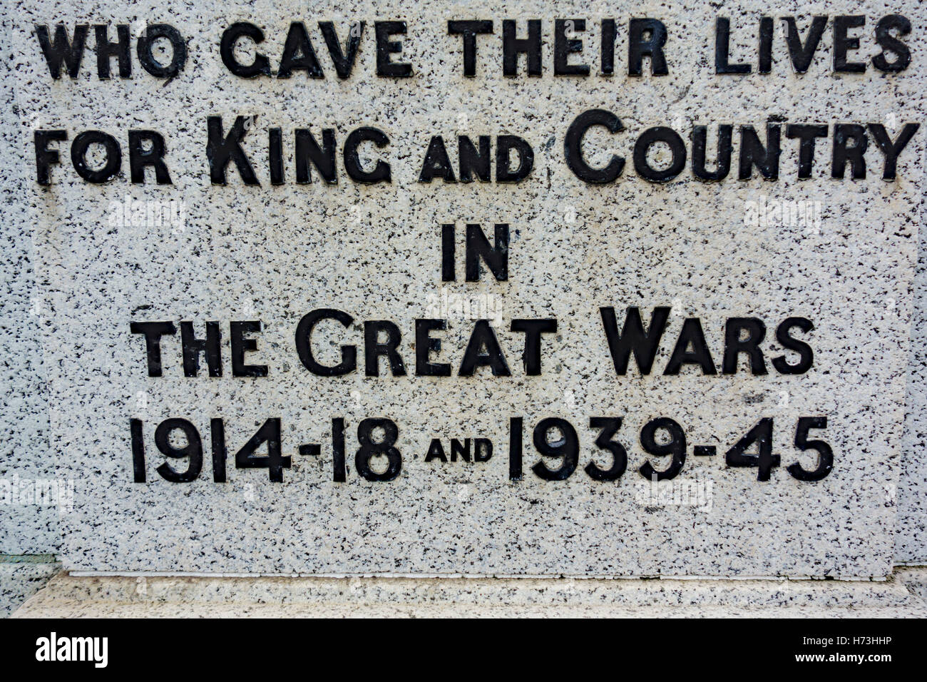 Inscription on UK war memorial Stock Photo - Alamy
