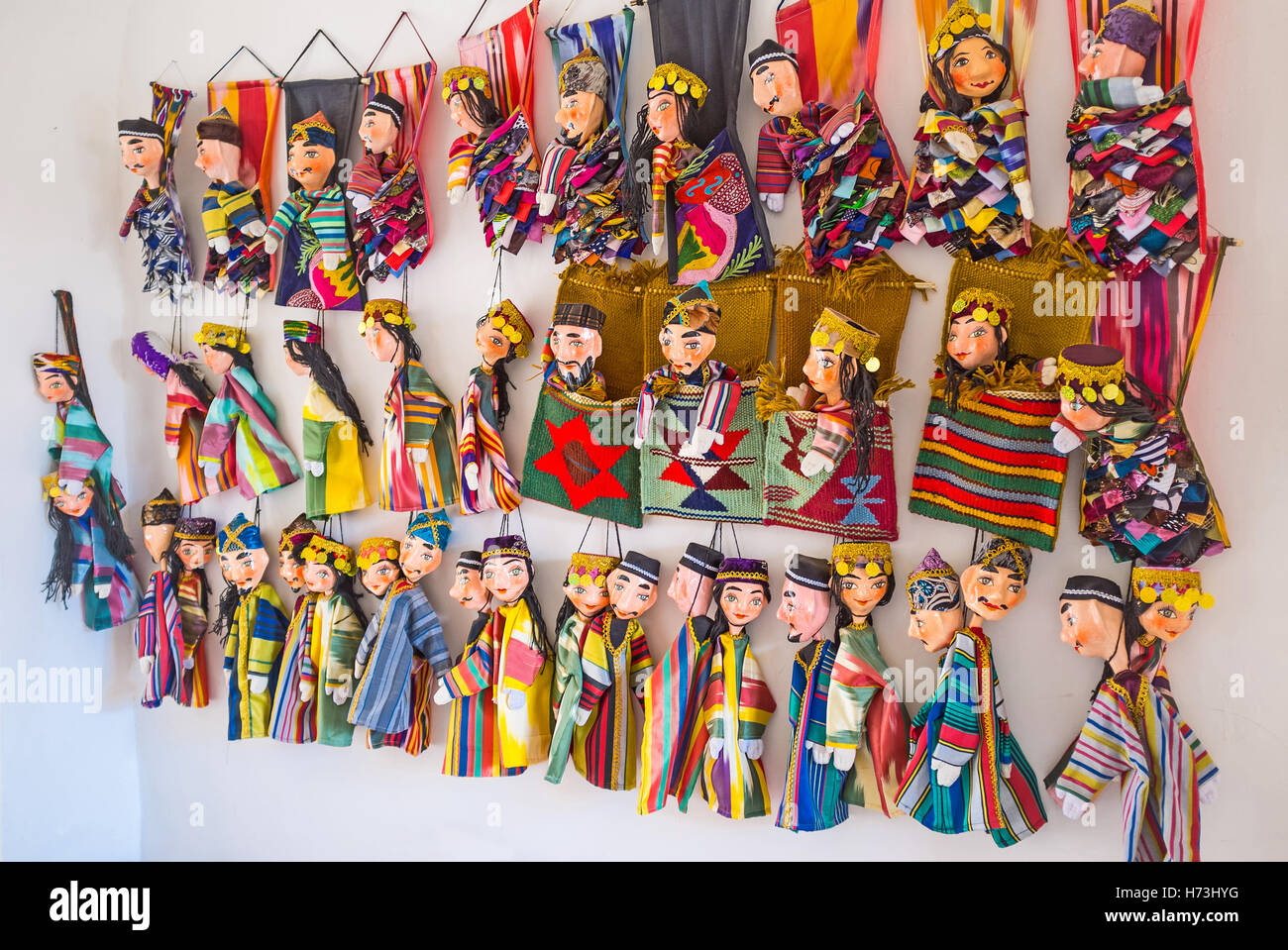 The traditional Uzbek dolls and hand puppets can be nice toys or ...