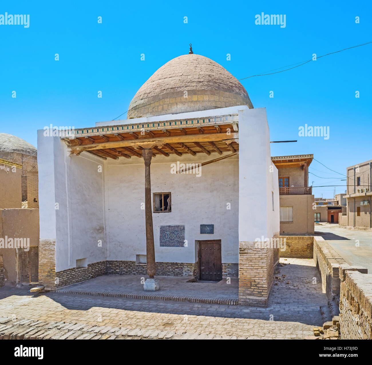 The Yor Muhammad Devon Mosque is the small medieval building with the ...