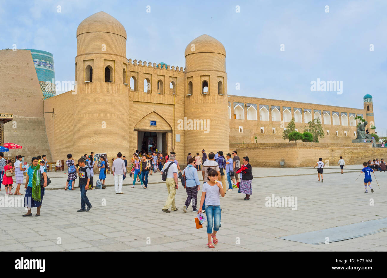 The crowded square in front of the West Gate, the main entrance to the ...