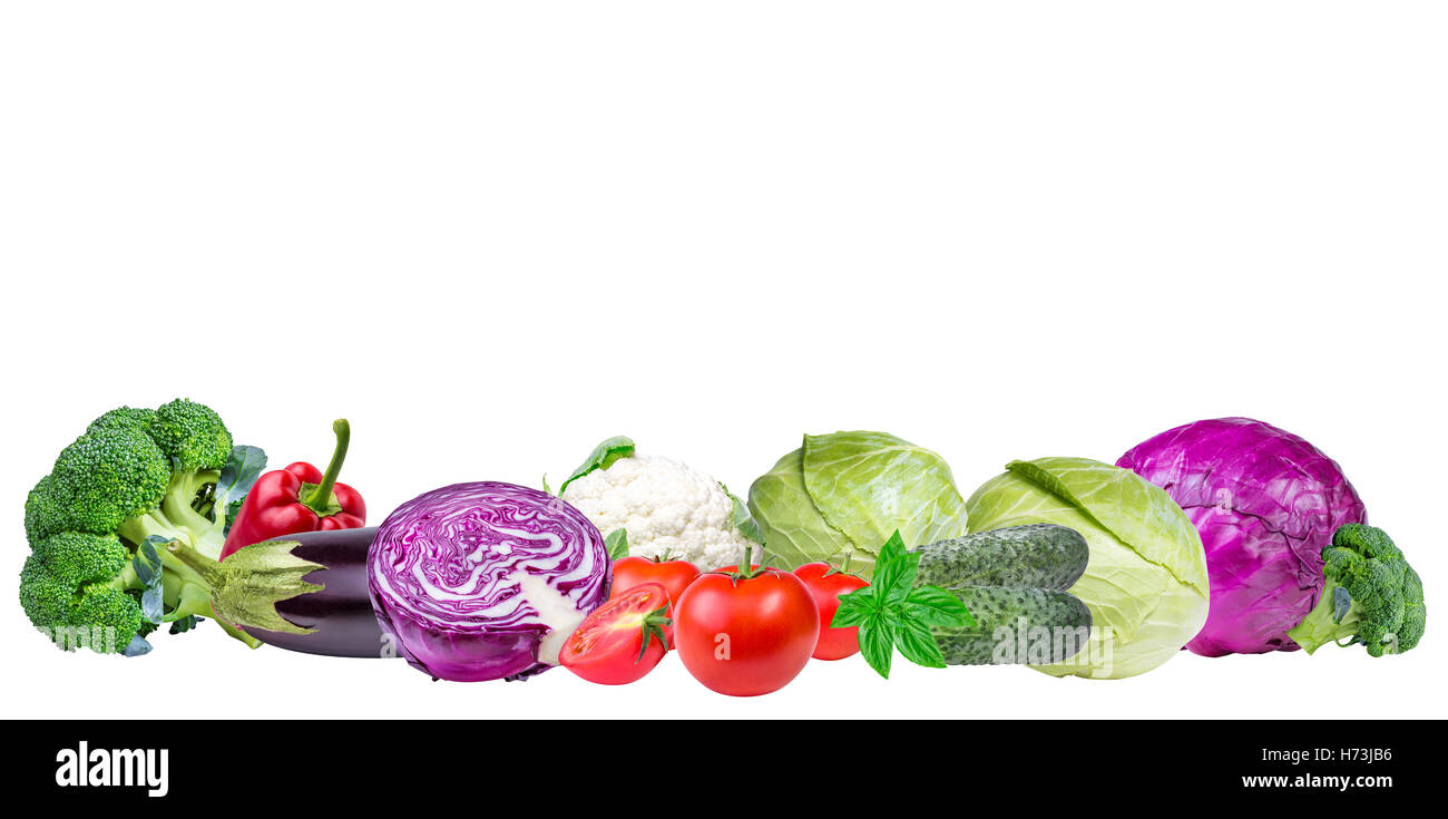 vegetables isolated on white background Stock Photo - Alamy