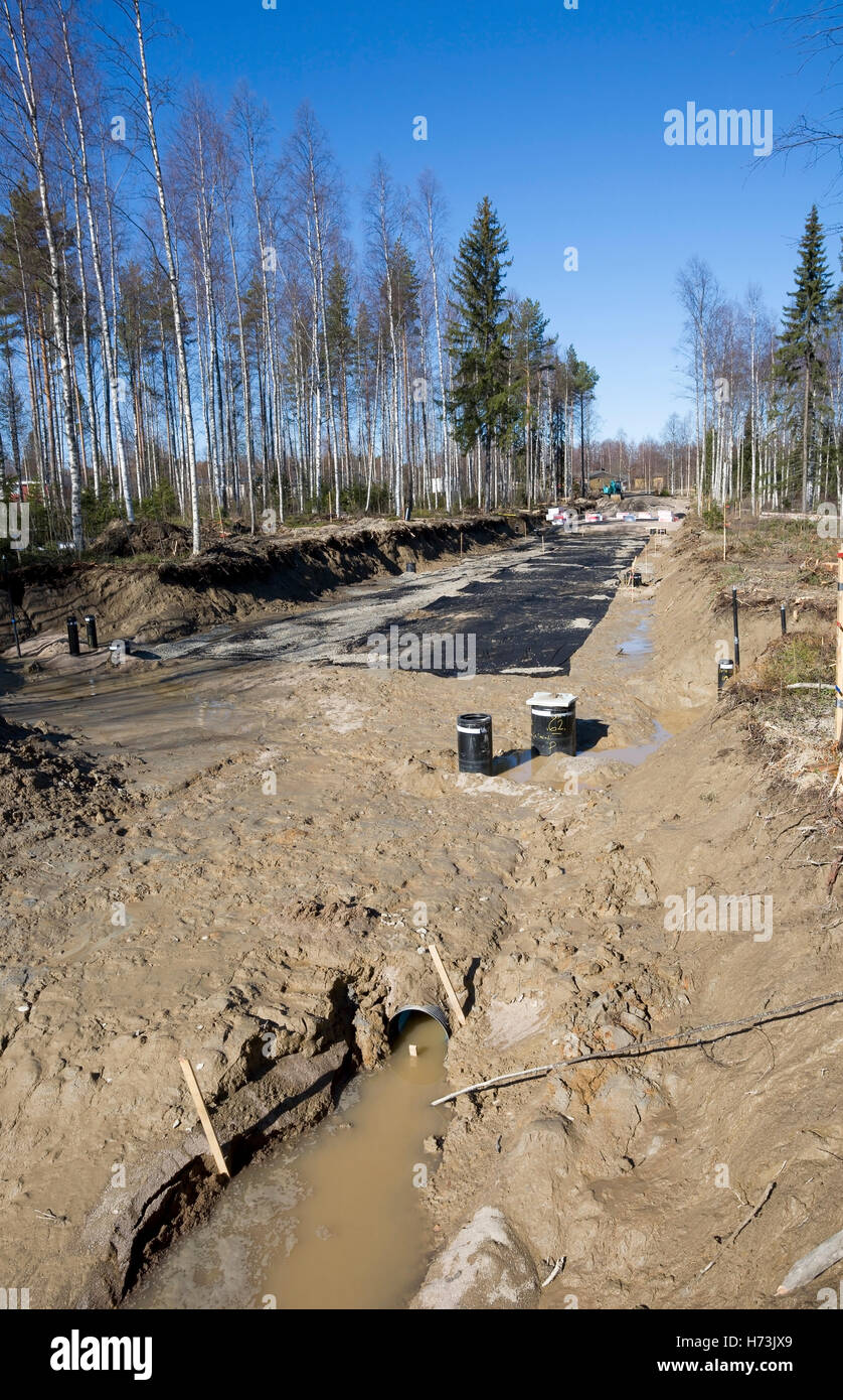 street under construction, Finland Stock Photo - Alamy