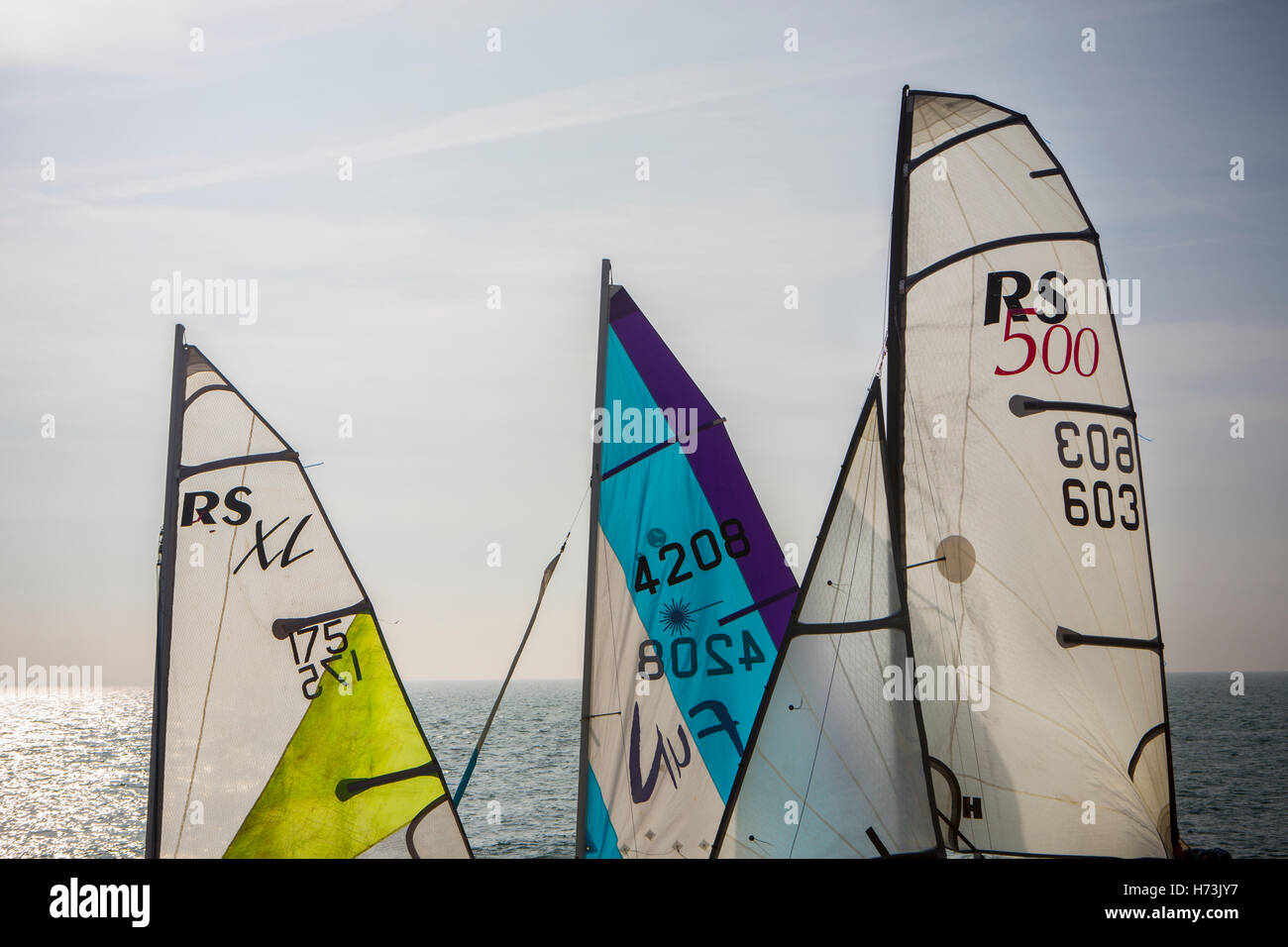 Sailing boat sails Stock Photo - Alamy