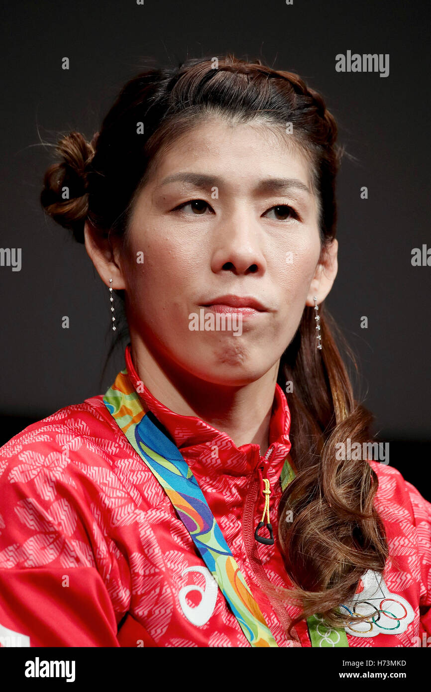 Olympic athlete Saori Yoshida (Wrestler) attends a talk show for the ...