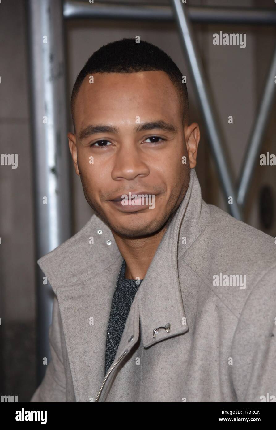 New York, NY, USA. 2nd Nov, 2016. Trai Byers out and about for ...