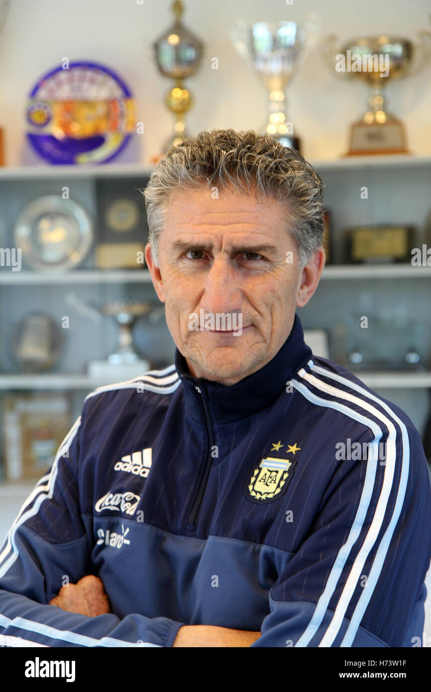 Argentinian national soccer team head coach Edgardo Bauza poses after ...