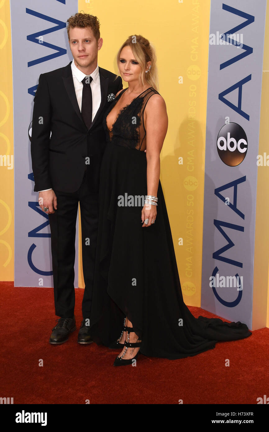 Nashville, TN, USA. 2nd Nov, 2016. Miranda Lambert, Anderson East. 50th ...