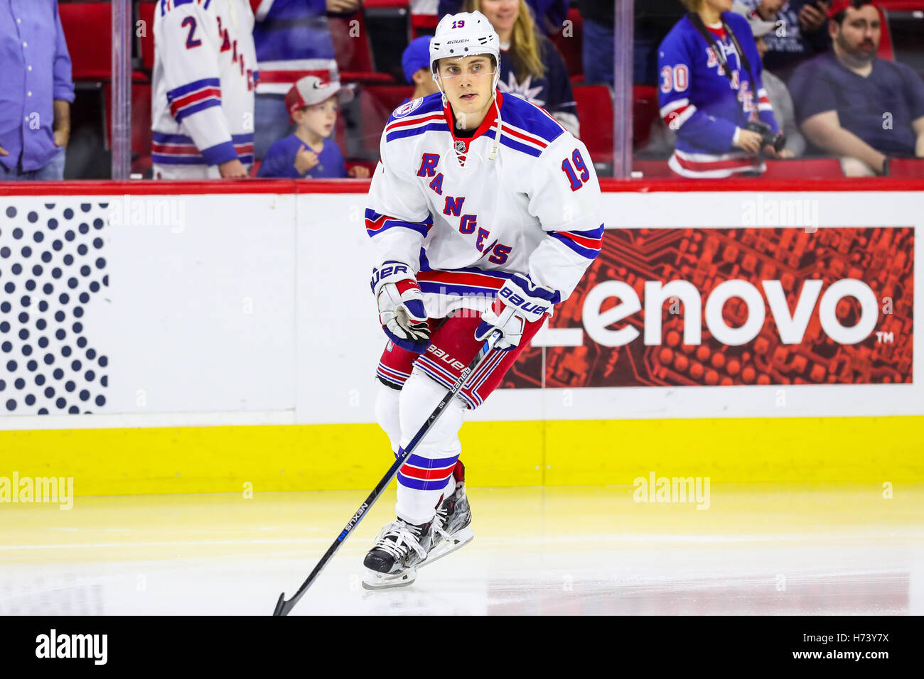 Raleigh, North Carolina, USA. 29th Oct, 2016. New York Rangers right ...