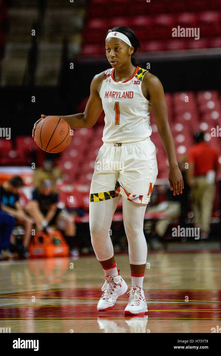Annapolis, Maryland, USA. 2nd Nov, 2016. IESHIA SMALL (1) dribbles to ...
