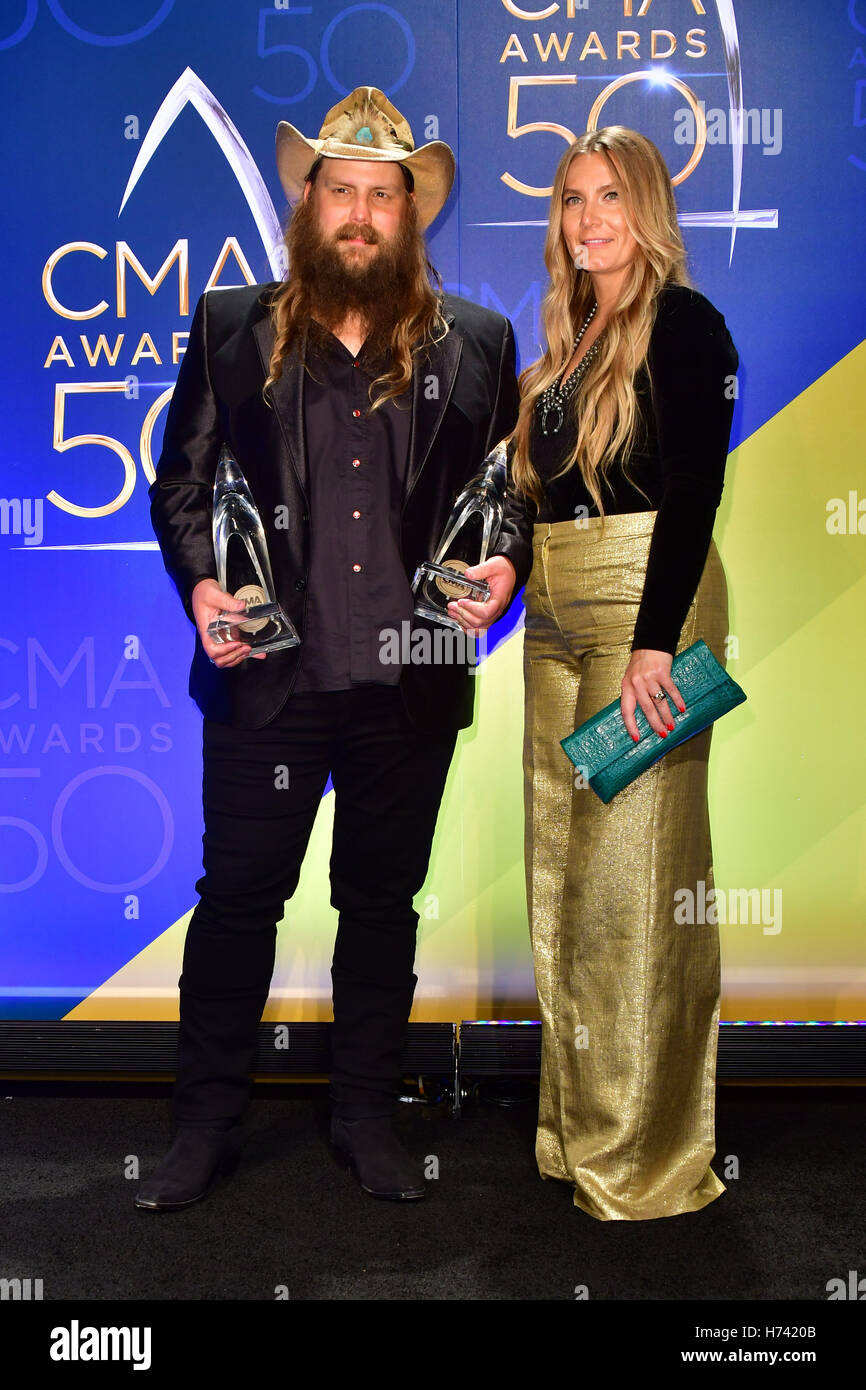 Nashville, TN, USA. 2nd Nov, 2016. Chris & Morgane Stapleton. 50th ...