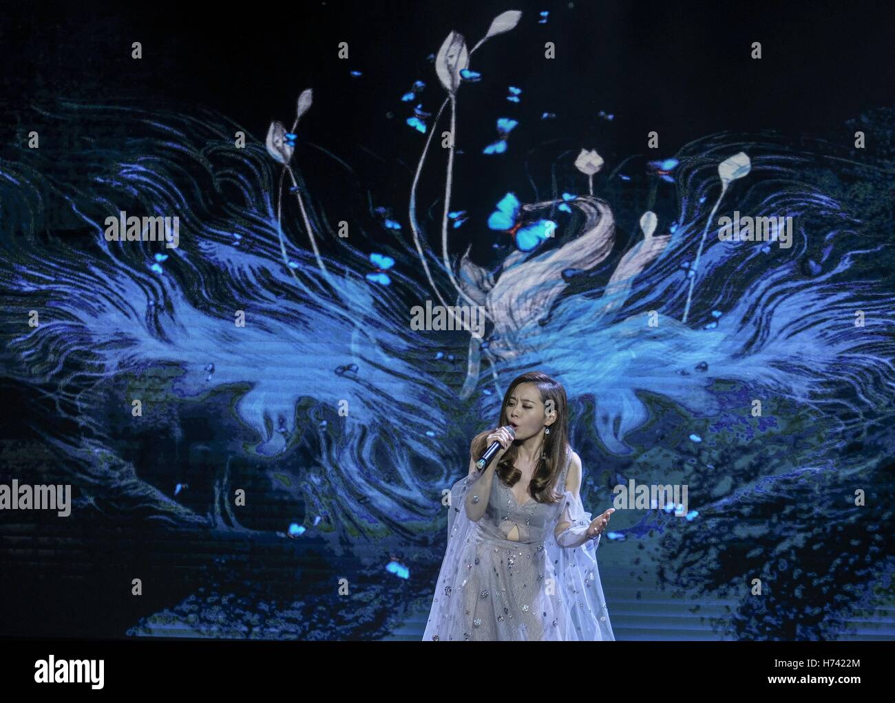Los Angeles, California, USA. 3rd Nov, 2016. Singer Jane Zhang performs ...