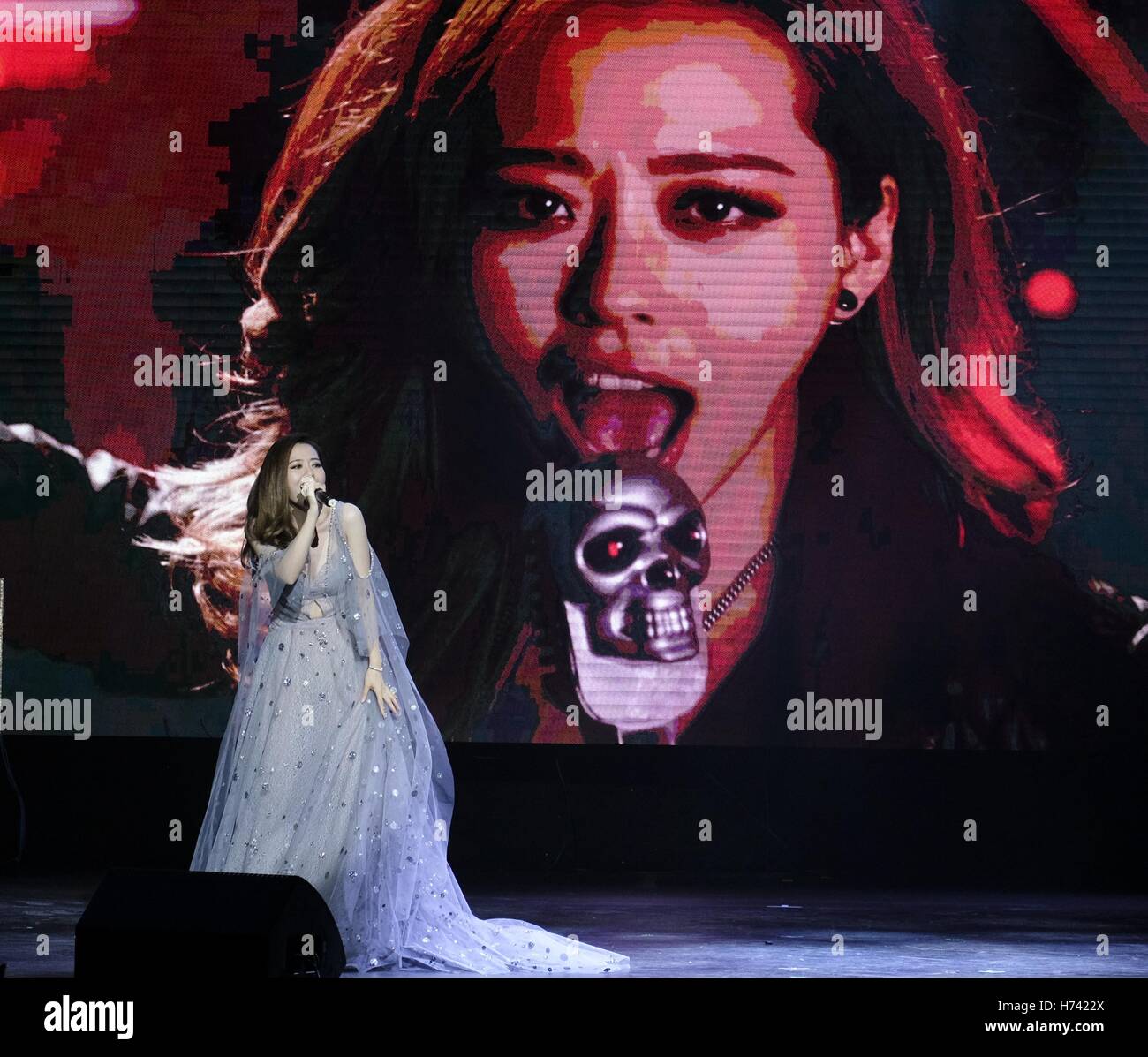 Los Angeles, California, USA. 3rd Nov, 2016. Singer Jane Zhang performs ...