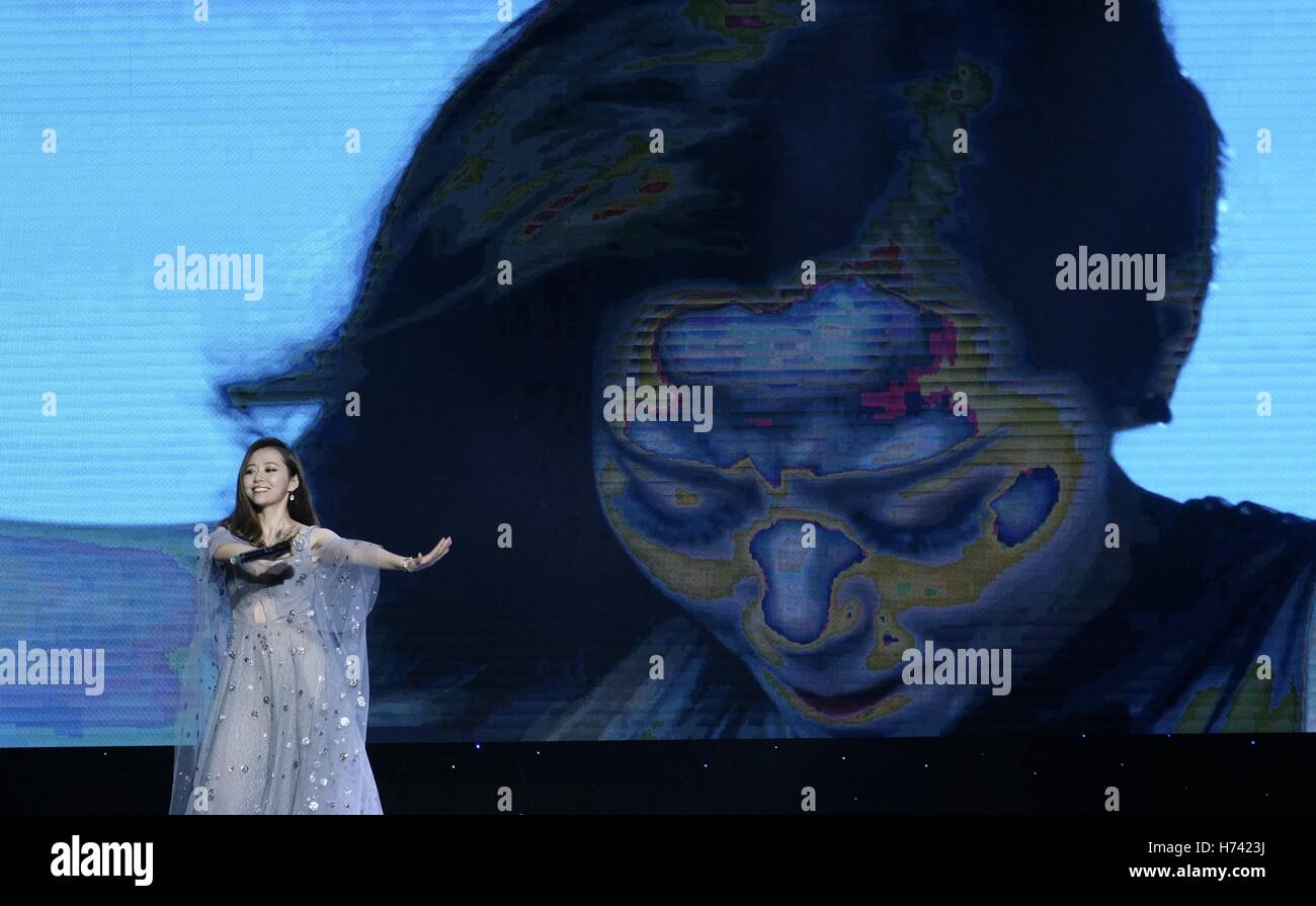 Los Angeles, California, USA. 3rd Nov, 2016. Singer Jane Zhang performs ...
