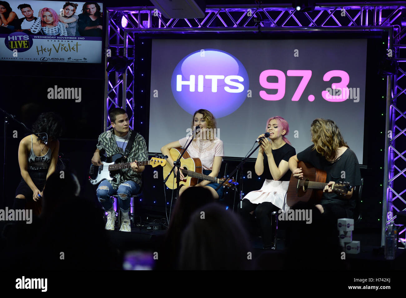HOLLYWOOD, FL - NOVEMBER 02: Nia Lovelis, Iain Shipp, Miranda Miller ...