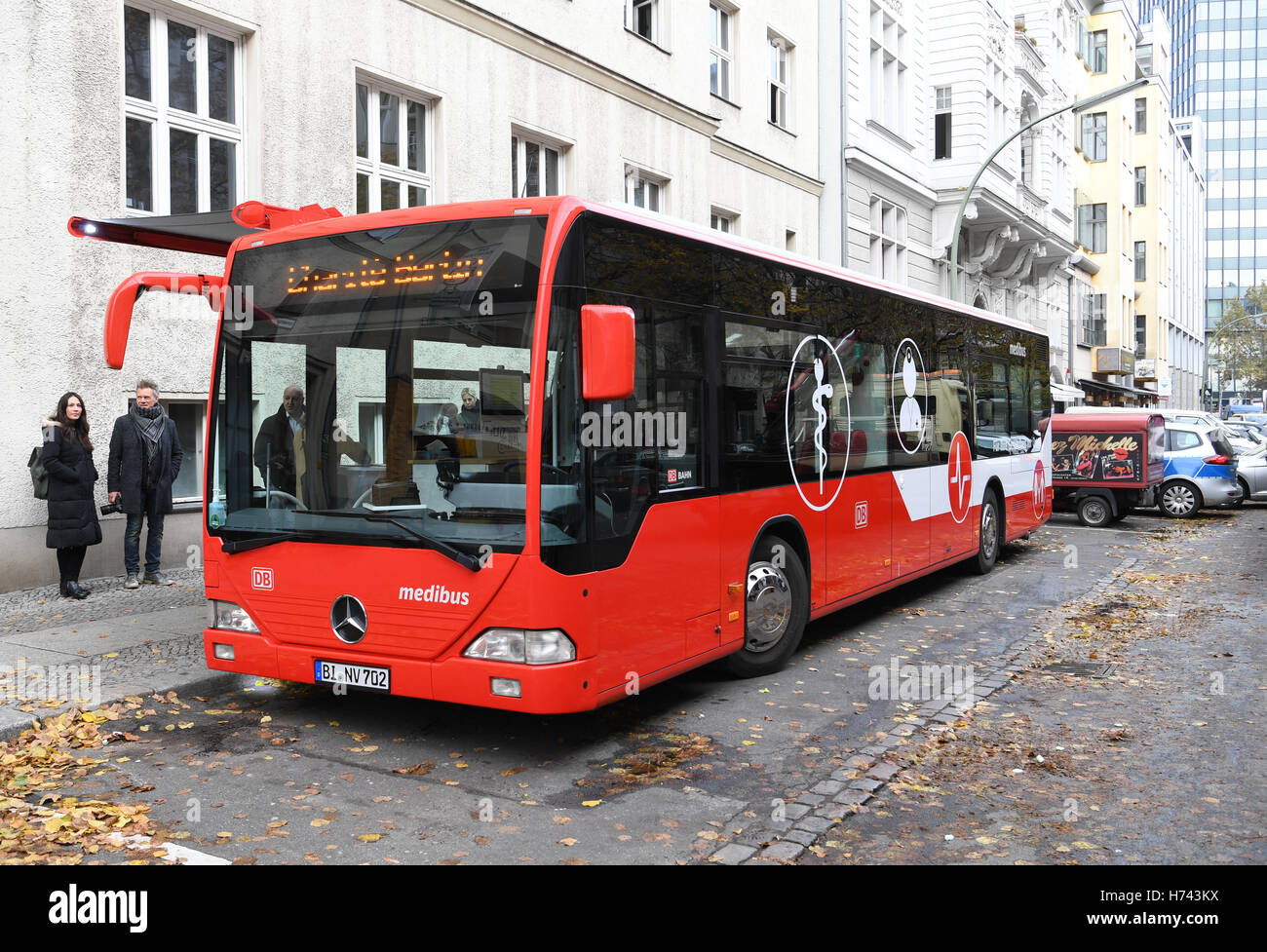 Berlin, Germany. 03rd Nov, 2016. The so-called 'MediBus', a mobile ...