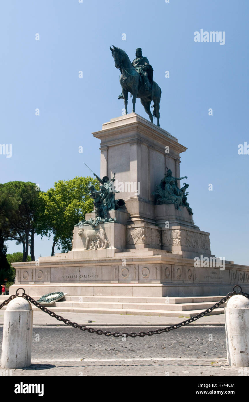 Garibaldi monument at Monte Gianicolo, Rome, Italy, Europe Stock Photo ...