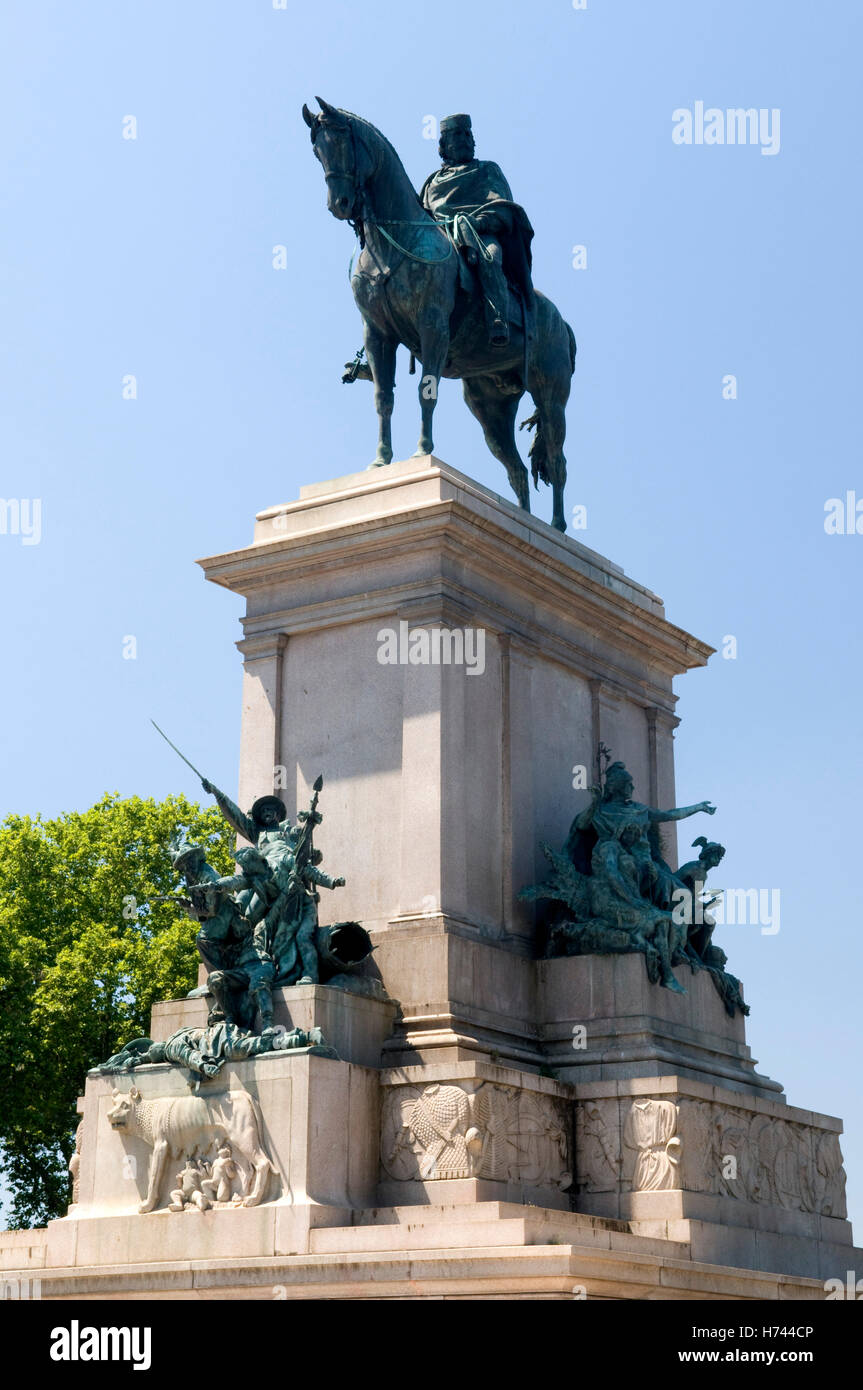 Garibaldi monument at Monte Gianicolo, Rome, Italy, Europe Stock Photo ...