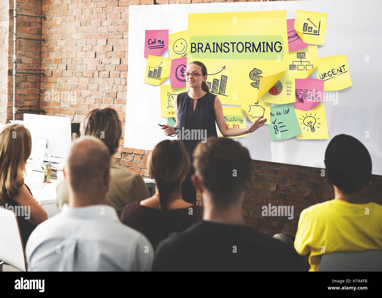 Brainstorming Discussion Plan Marketing Graphic Concept Stock Photo - Alamy