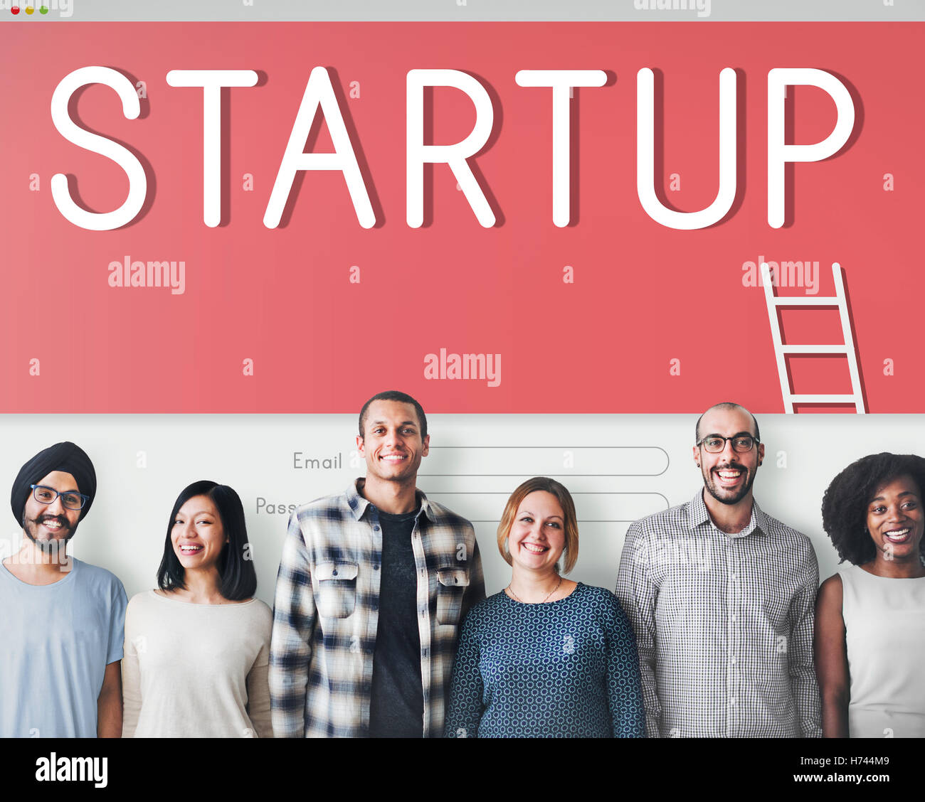 Startup Login Email Privacy Graphic Concept Stock Photo - Alamy