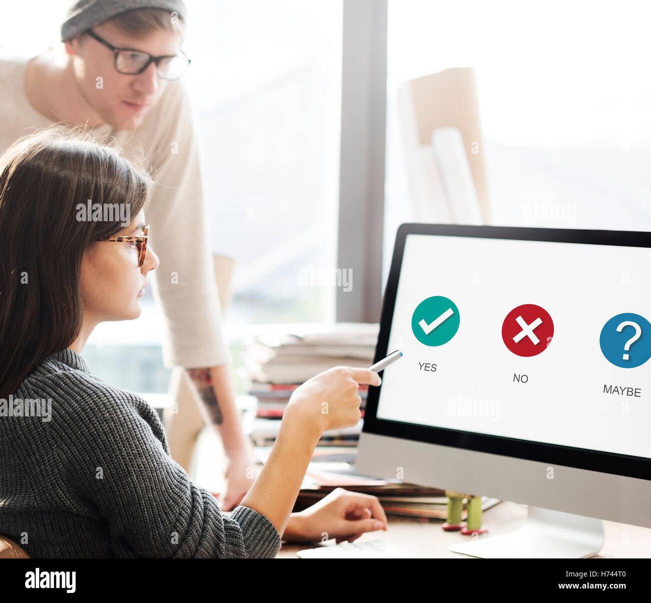 Yes No Answer Questionnaire Concept Stock Photo - Alamy