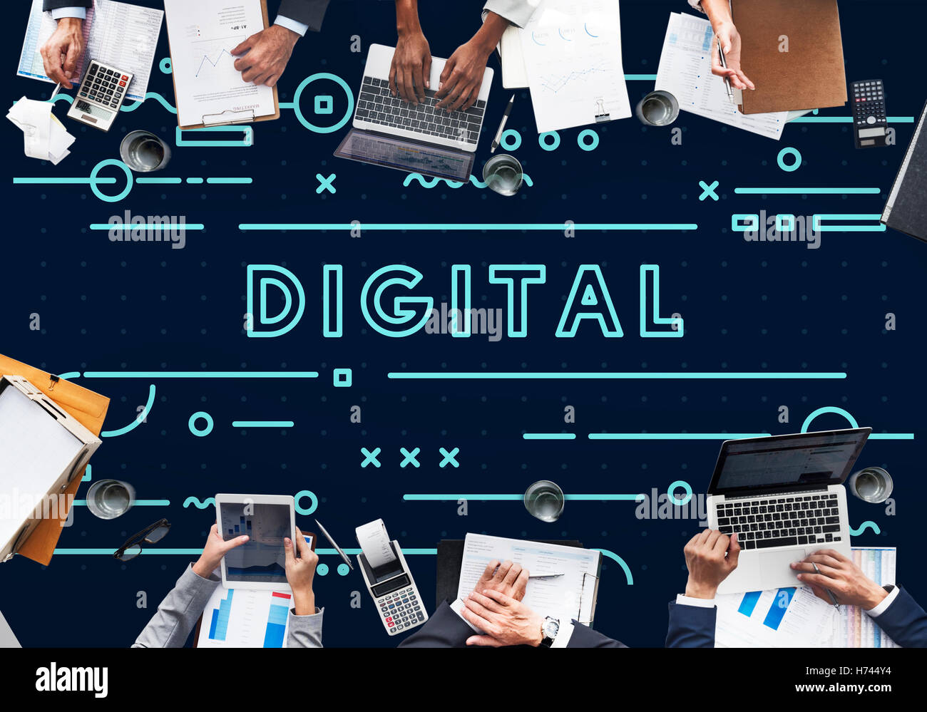 Technology Digital Connection Innovation Internet Concept Stock Photo ...