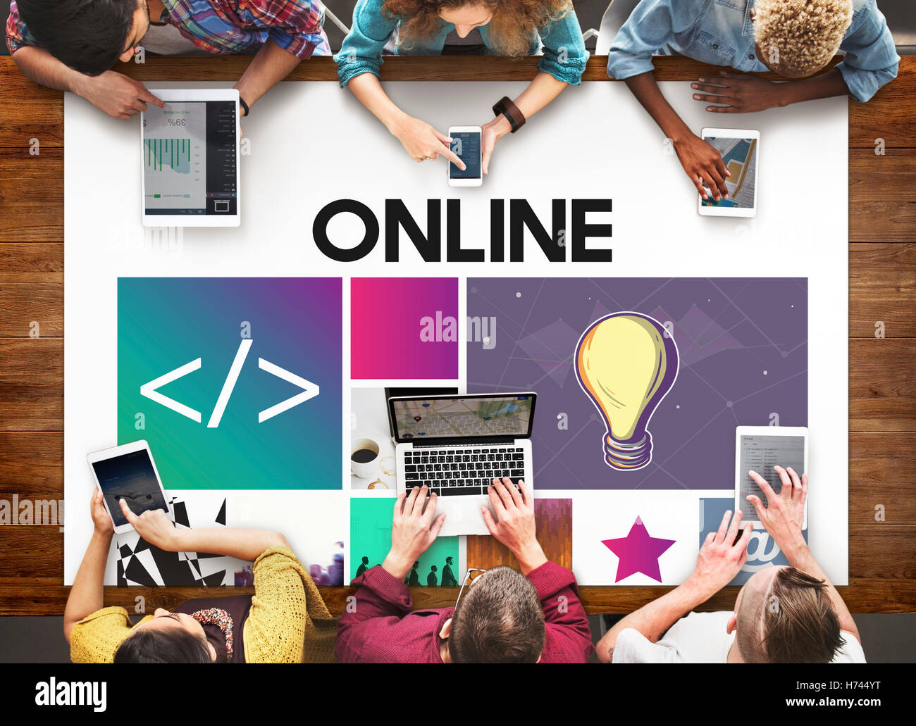 Homepage Website Coding Computer Networking Technology Concept Stock ...