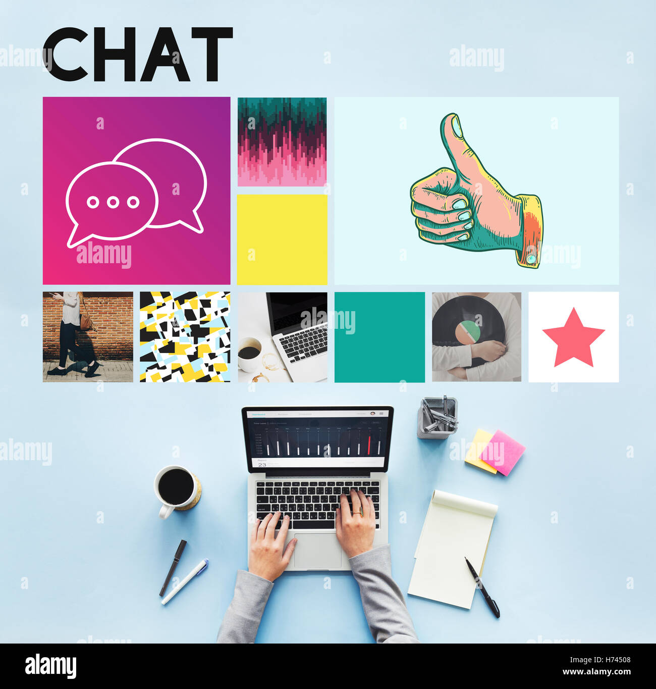 Social Media Blog Communication Chat Communication Stock Photo - Alamy