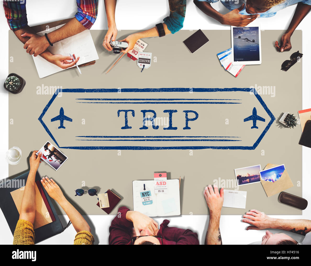 Journey Destination Explore Vacation Graphic Concept Stock Photo - Alamy