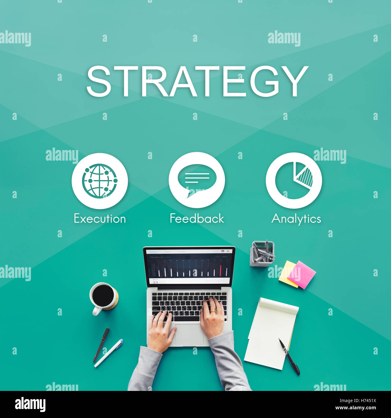 Business Management Plan Distribution Strategy Graphic Concept Stock ...