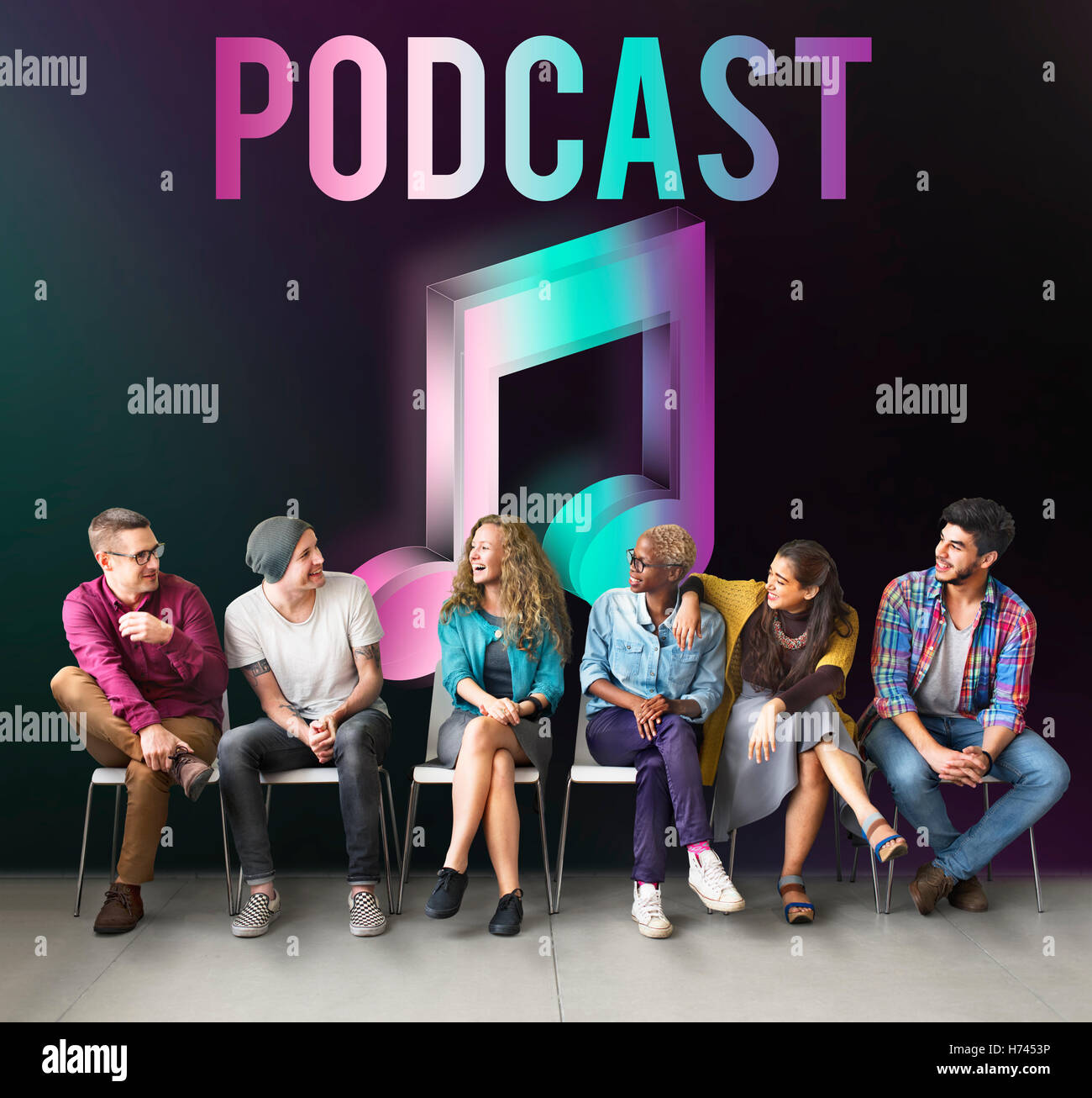 Digital Music Streaming Multimedia Entertainment Online Concept Stock ...