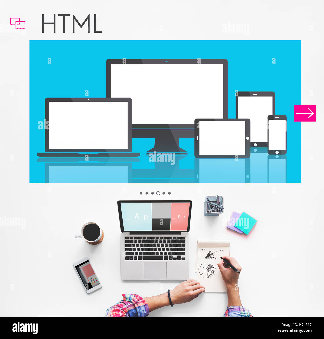 Web Design Layout Content Devices Graphic Concept Stock Photo - Alamy