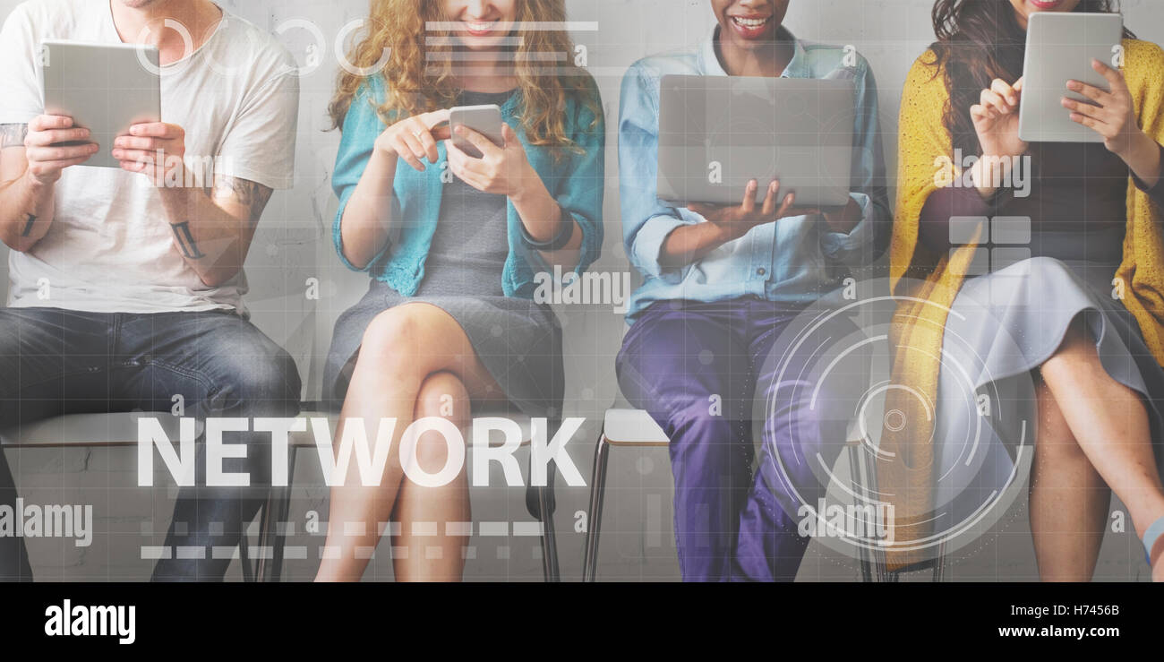 Computer Network Digital Connection Technology Concept Stock Photo - Alamy