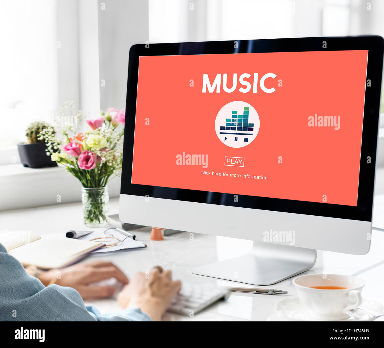 Music Melody Rhythm Instruments Vocal Sound Concept Stock Photo - Alamy