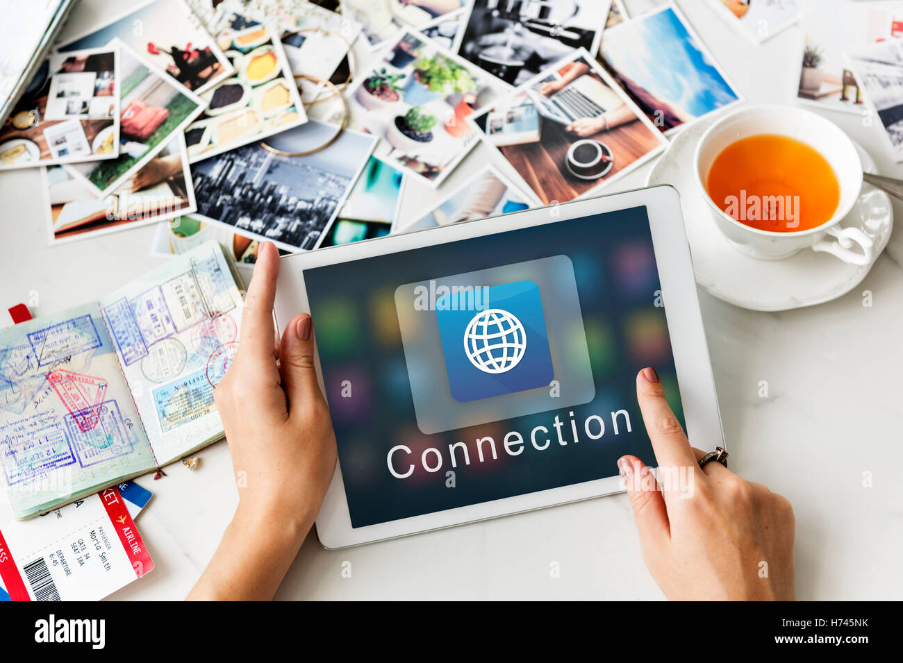 Application Connection Digital Internet Graphic Concept Stock Photo - Alamy