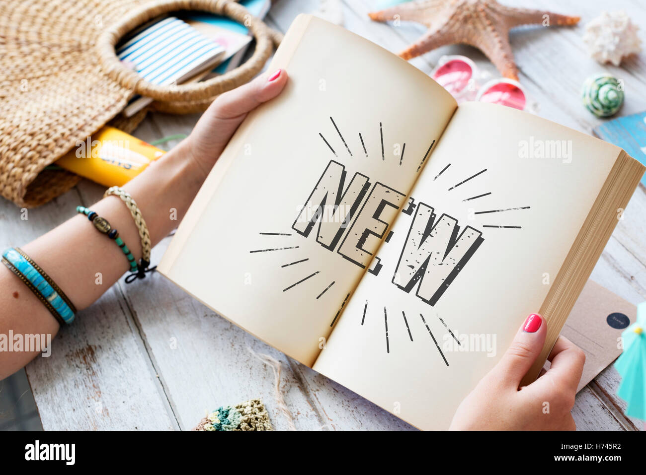 New Sign Advertisement Promotion Concept Stock Photo - Alamy