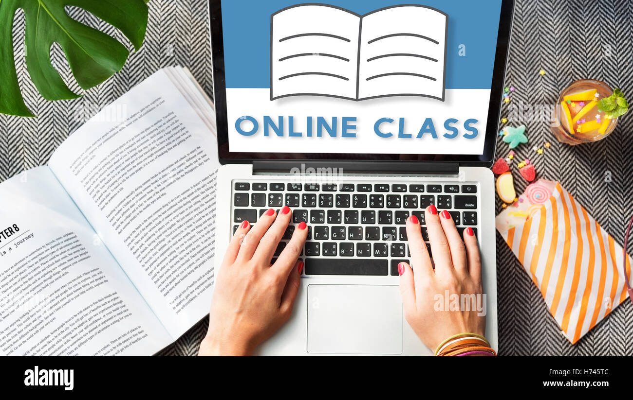 E-learning Online Class Study Knowledge Ideas Concept Stock Photo - Alamy