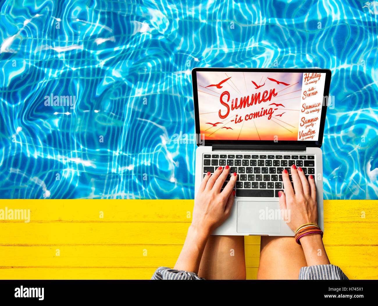 Summer Break Fun Party Banner Concept Stock Photo - Alamy
