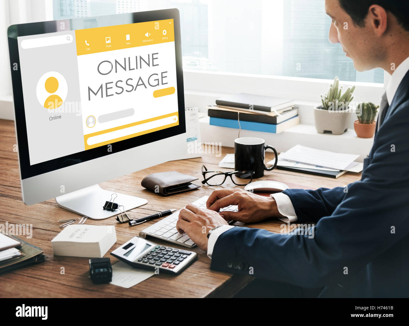 Message Live Chat Communication Concept Stock Photo - Alamy
